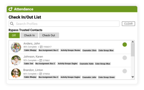 Electronic Health Record System for Camps and Youth Programs