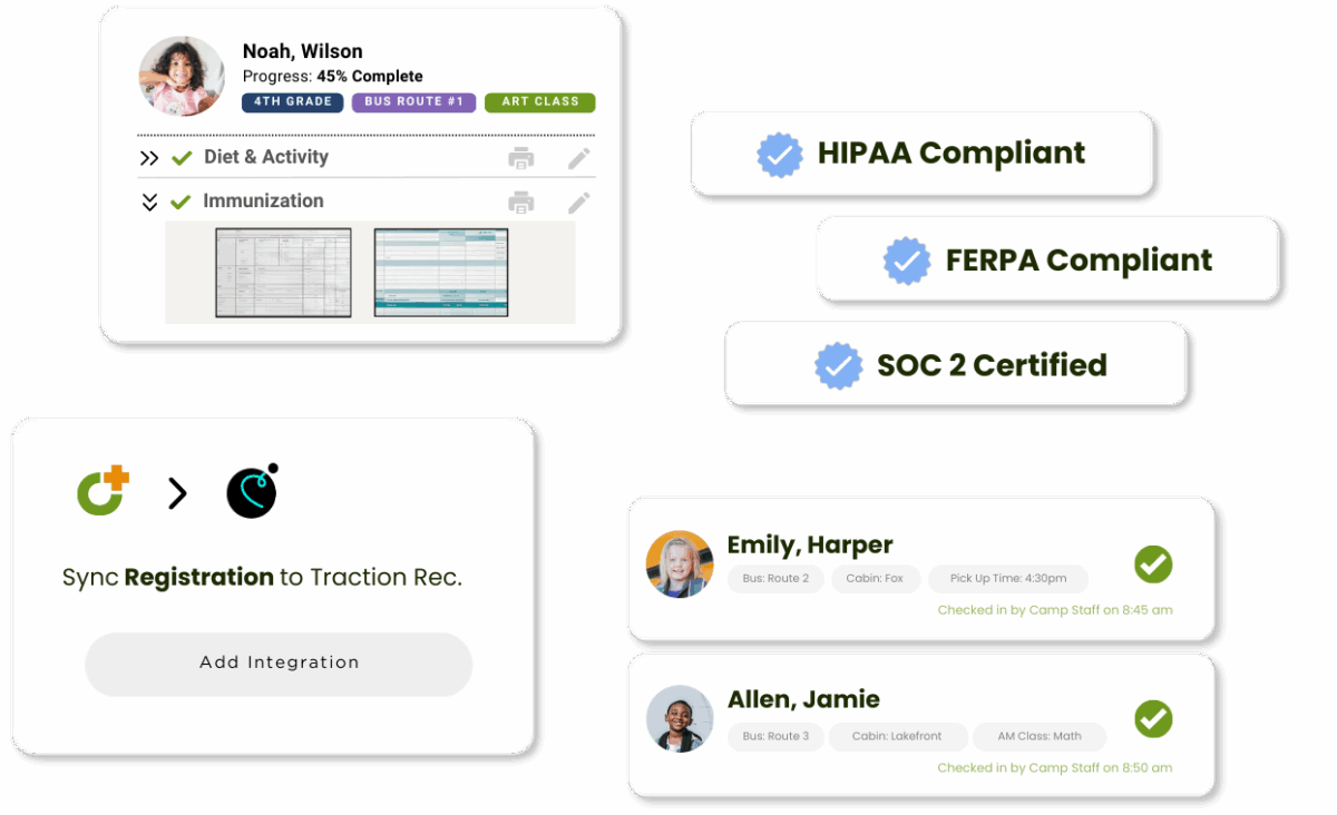 HIPAA & FERPA Compliant Summer Camp Management Software